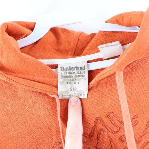 Vintage | Sweaters | Vtg Timberland Faded Hoodie Sweatshirt Orange ...